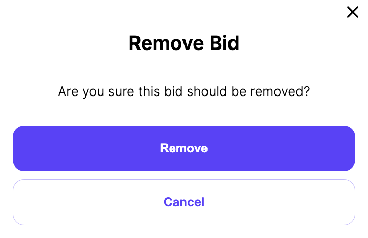 How to Remove Bids from an Item